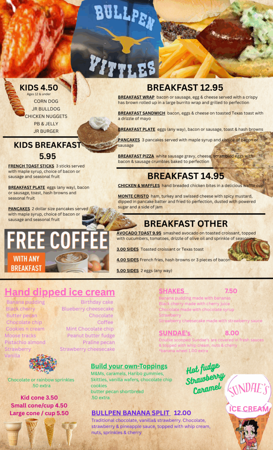 Vittles Menu – Edge Of Town